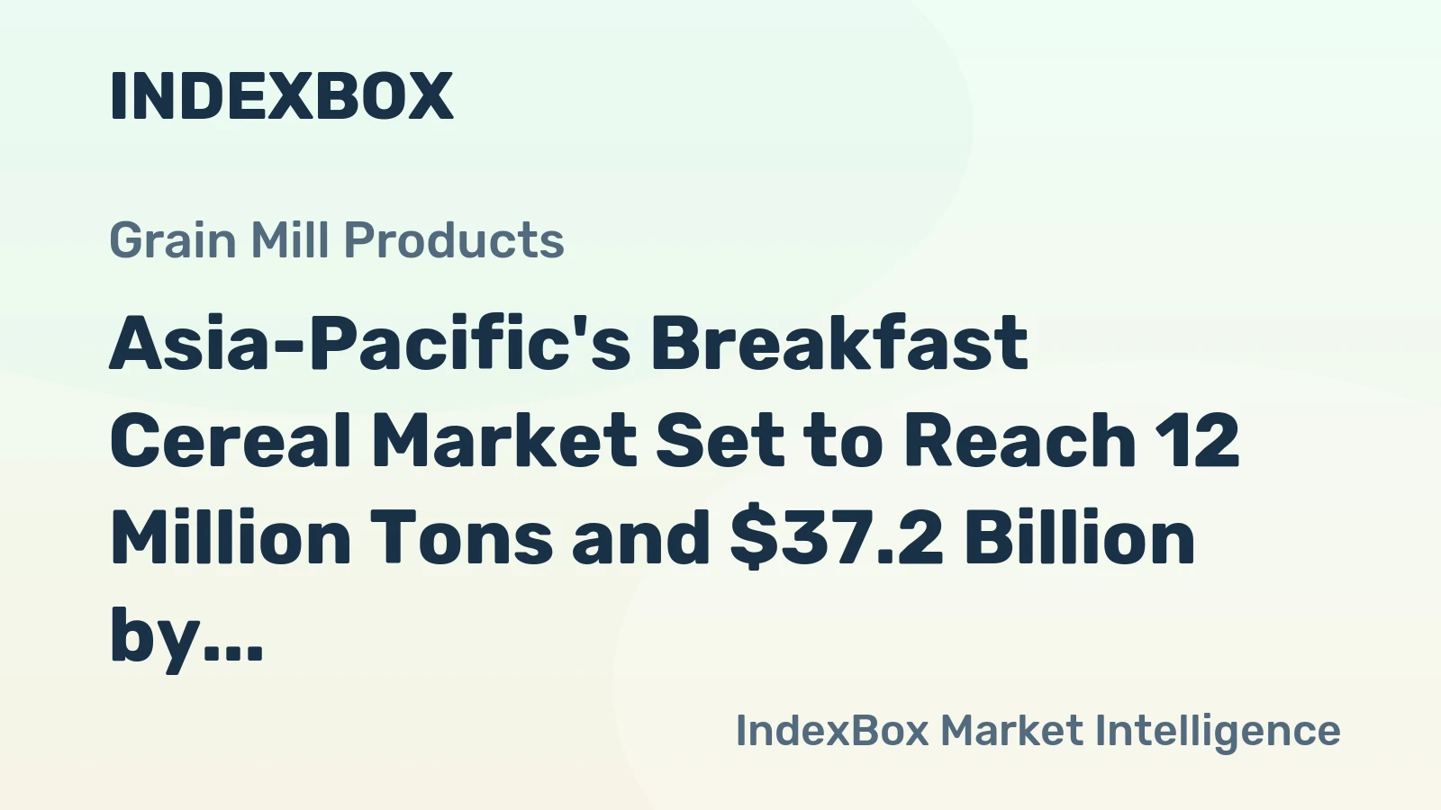 Asia-Pacific's Breakfast Cereal Market Set to Reach 12 Million Tons and $37.2 Billion by 2035
