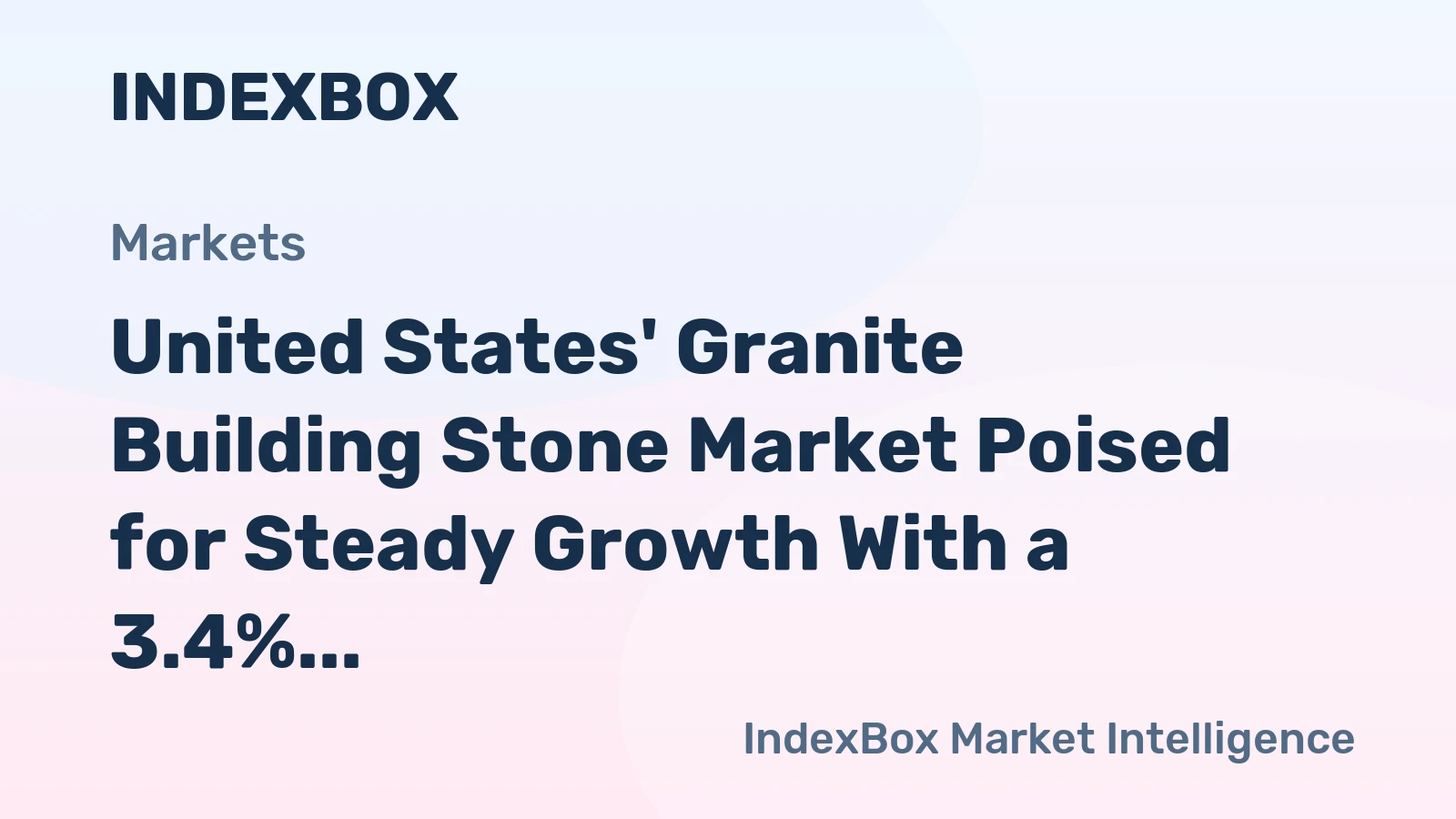 United States' Granite Building Stone Market Poised for Steady Growth With a 3.4% CAGR in Value