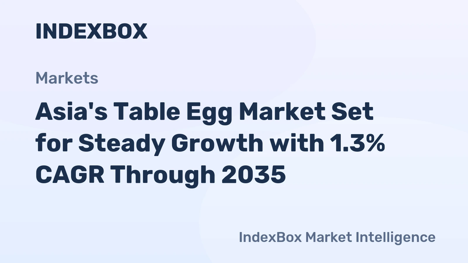 Asia's Table Egg Market Set for Steady Growth with 1.3% CAGR Through 2035