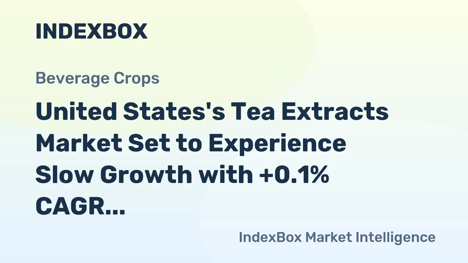 United States's Tea Extracts Market Set to Experience Slow Growth with +0.1% CAGR over the Next Decade