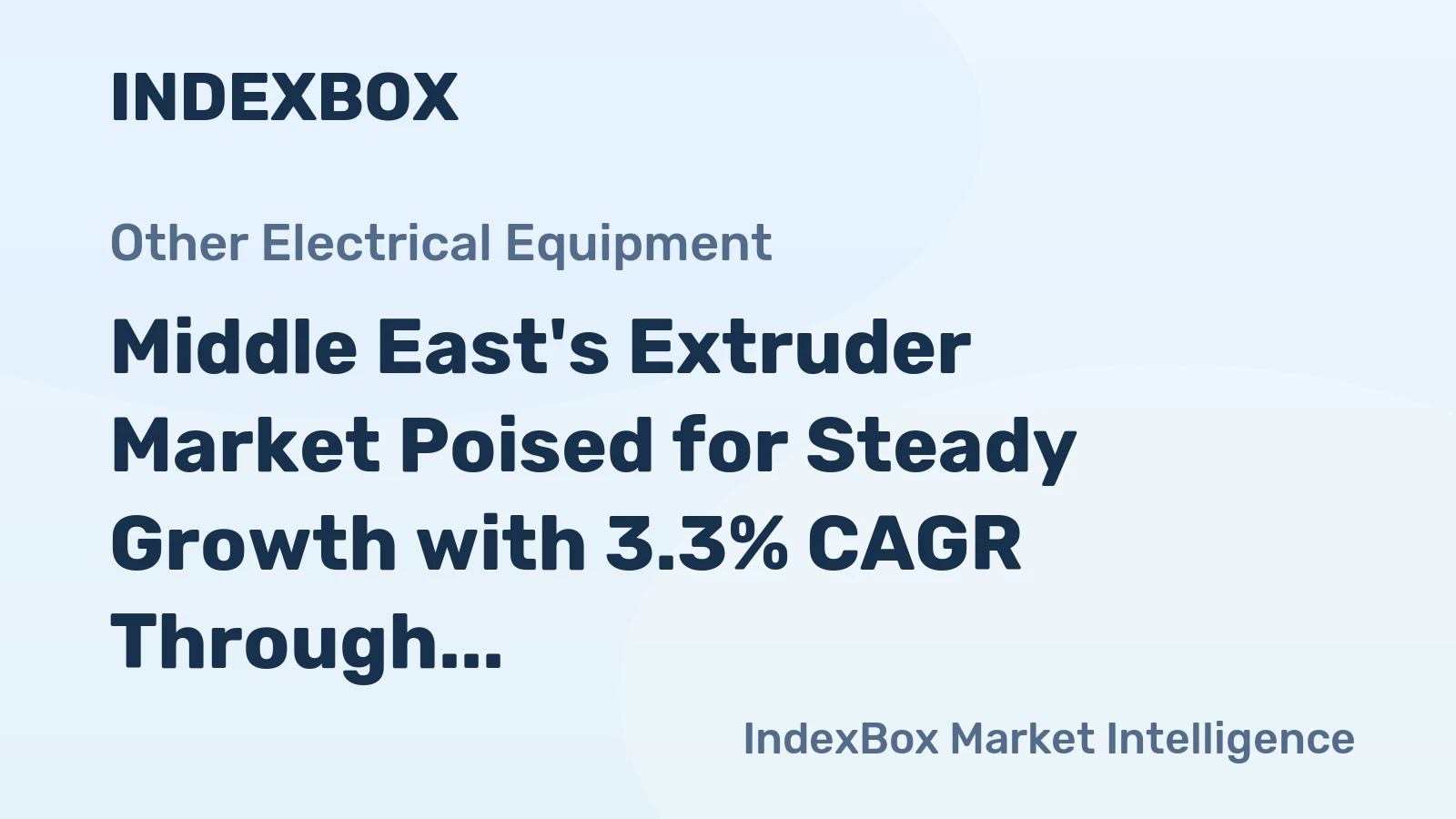 Middle East's Extruder Market Poised for Steady Growth with 3.3% CAGR Through 2035
