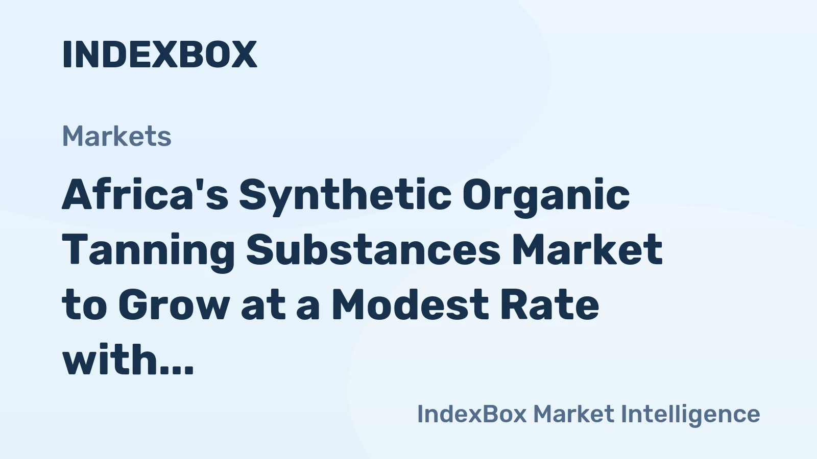 Africa's Synthetic Organic Tanning Substances Market to Grow at a Modest Rate with Expected CAGR of +0.5%