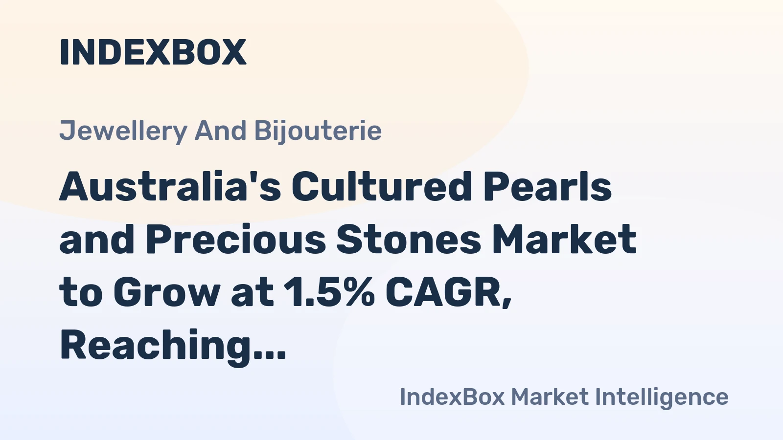 Australia's Cultured Pearls and Precious Stones Market to Grow at 1.5% CAGR, Reaching 714 Tons by 2035