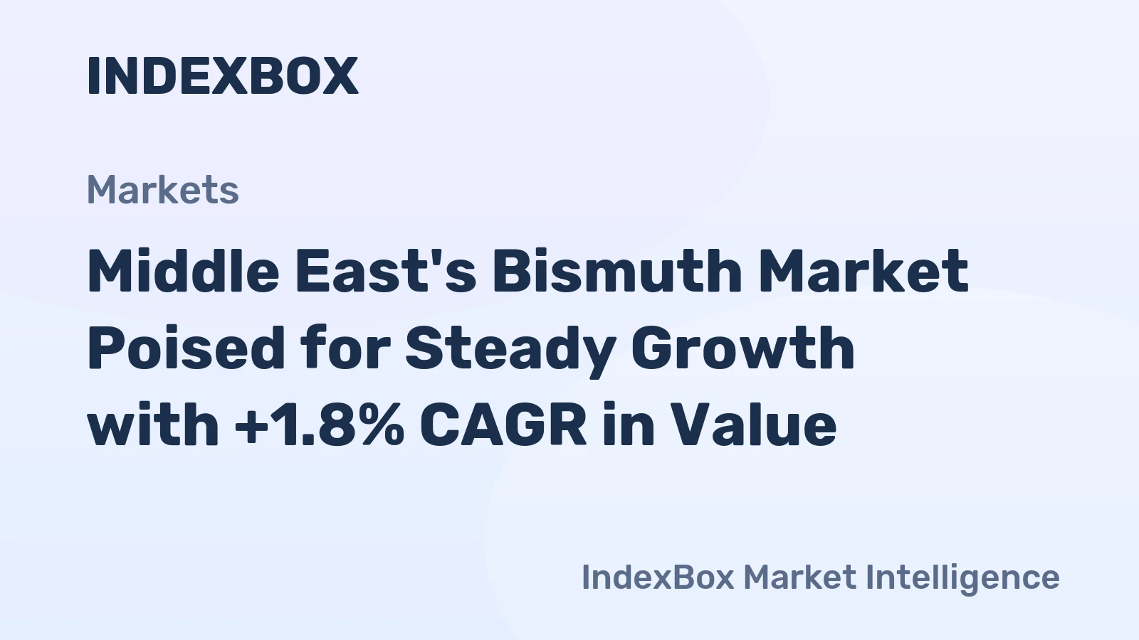 Middle East's Bismuth Market Poised for Steady Growth with +1.8% CAGR in Value