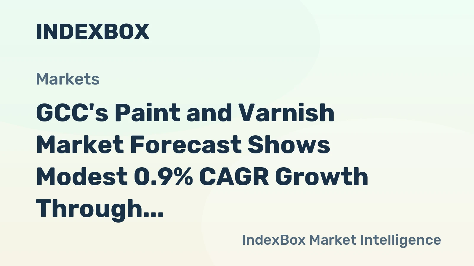 GCC's Paint and Varnish Market Forecast Shows Modest 0.9% CAGR Growth Through 2035