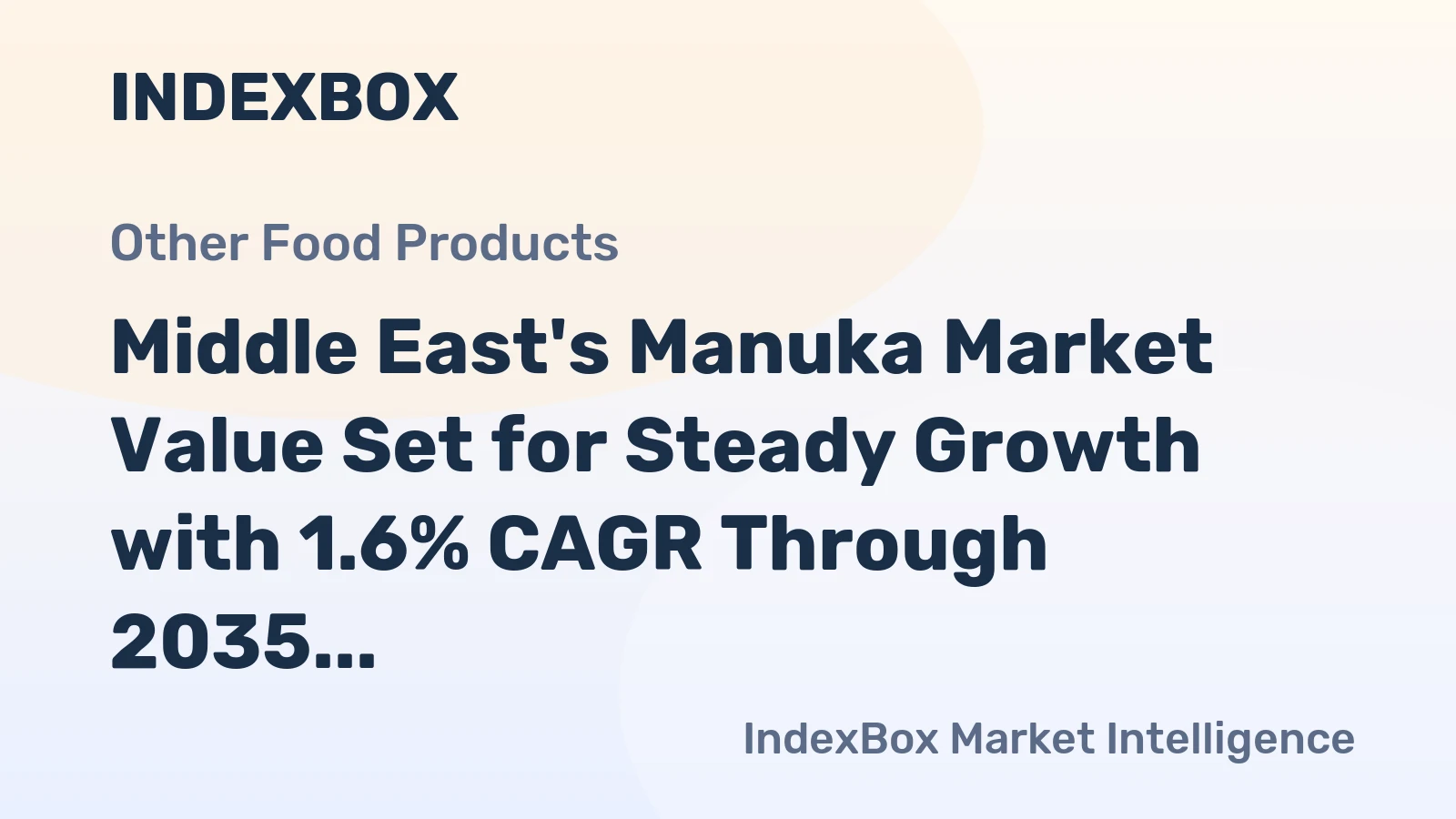 Middle East's Manuka Market Value Set for Steady Growth with 1.6% CAGR Through 2035