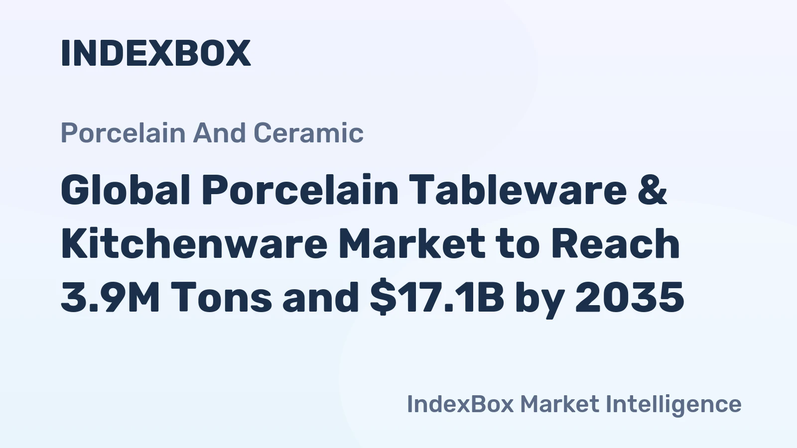 Global Porcelain Tableware & Kitchenware Market to Reach 3.9M Tons and $17.1B by 2035
