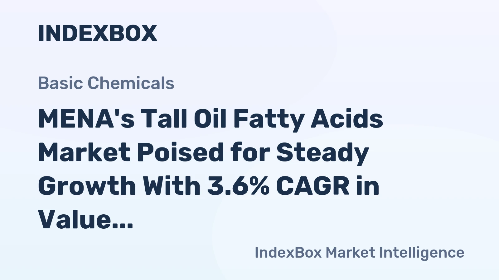 MENA's Tall Oil Fatty Acids Market Poised for Steady Growth With 3.6% CAGR in Value Through 2035