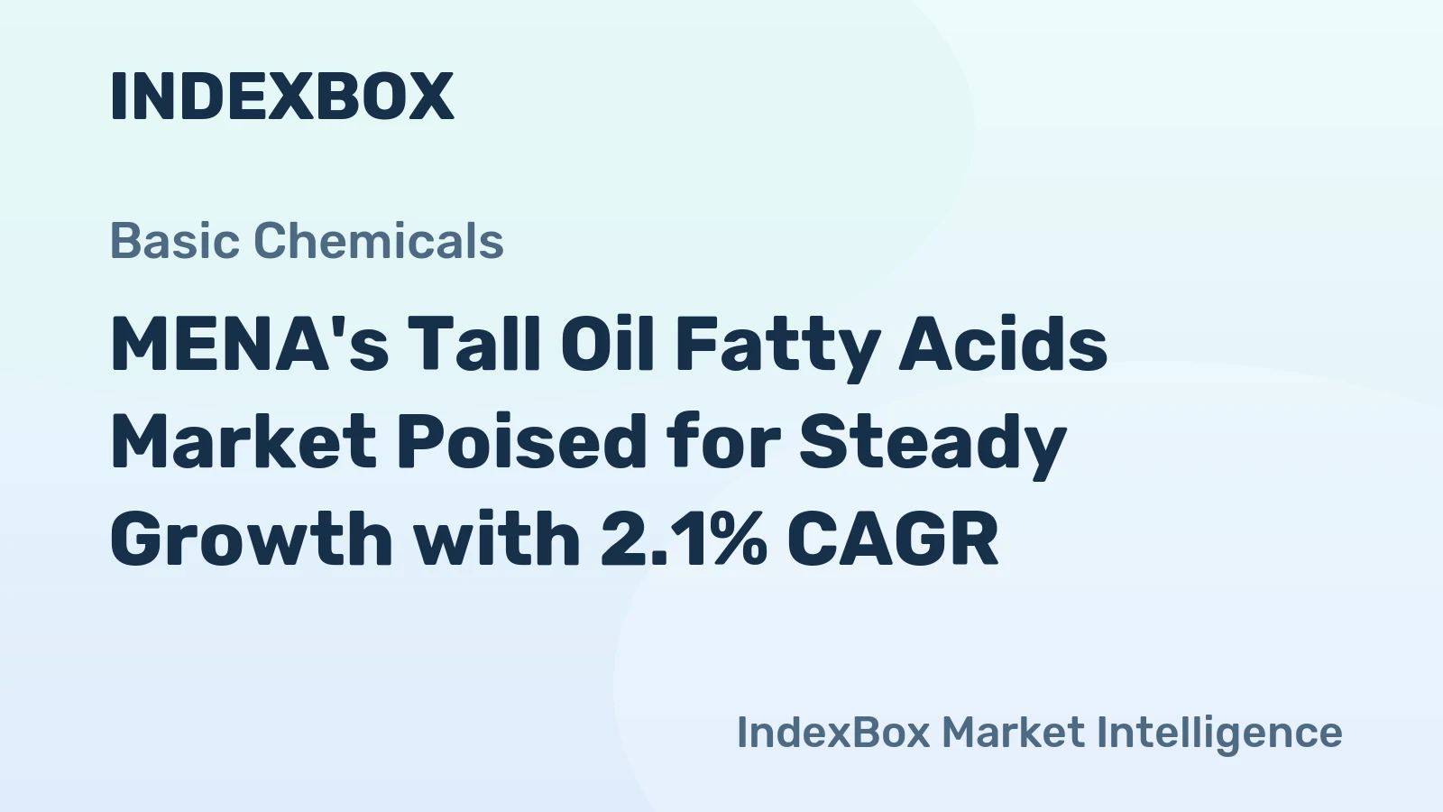 MENA's Tall Oil Fatty Acids Market Poised for Steady Growth with 2.1% CAGR