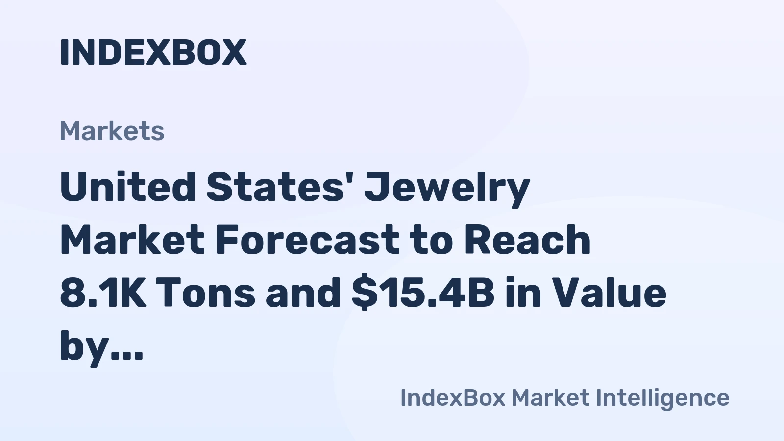 United States' Jewelry Market Forecast to Reach 8.1K Tons and $15.4B in Value by 2035