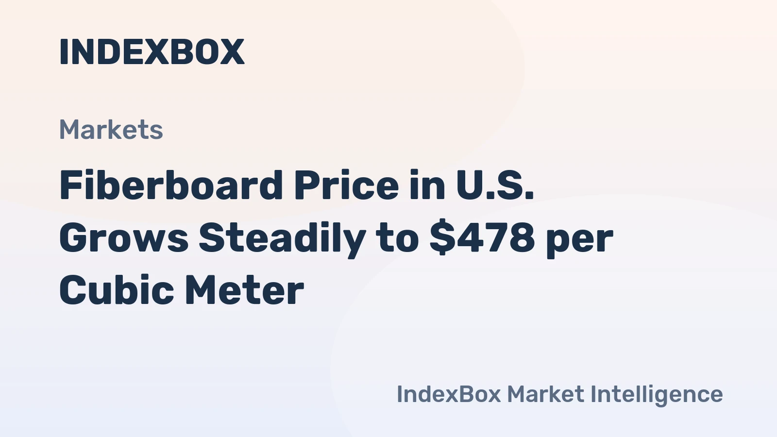 Fiberboard Price in U.S. Grows Steadily to $478 per Cubic Meter