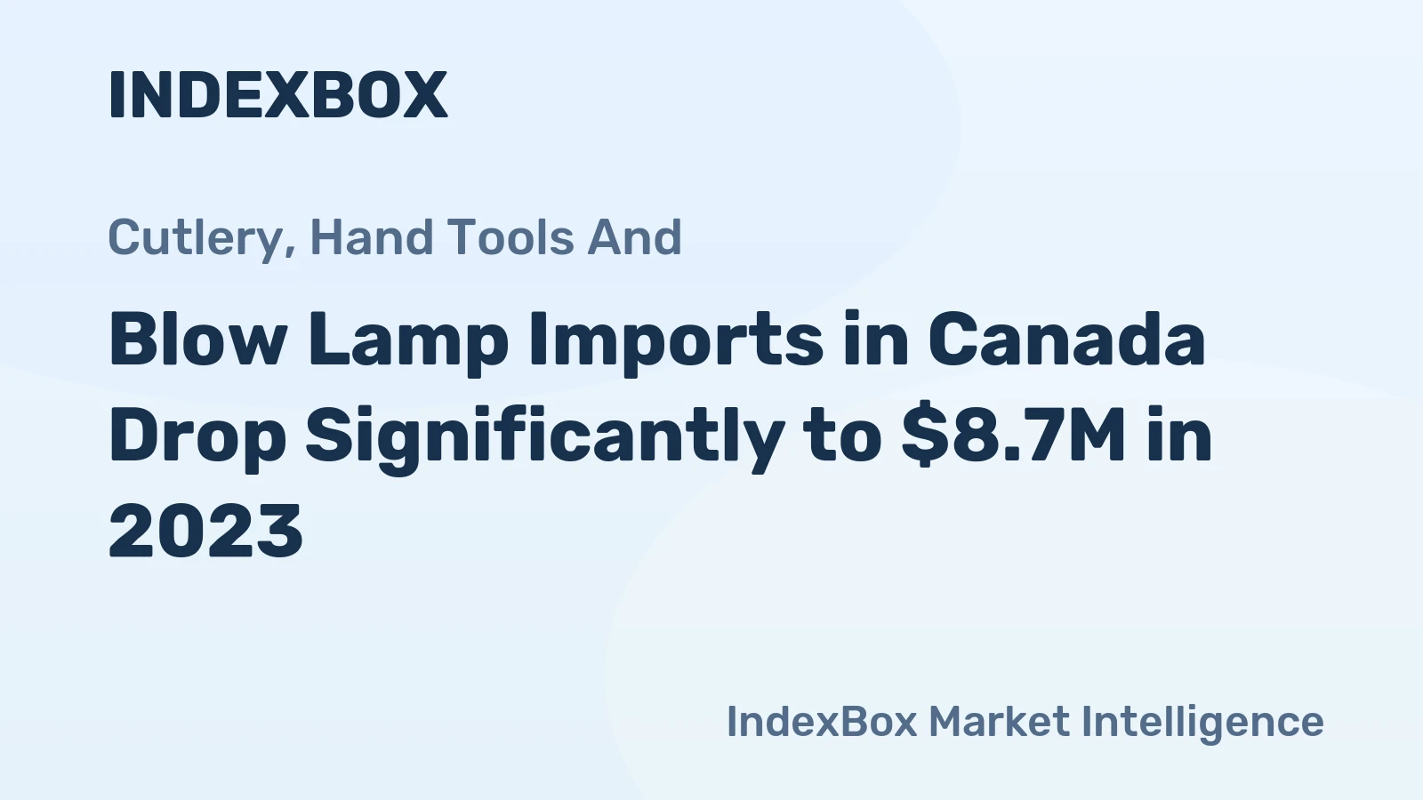 Blow Lamp Imports in Canada Drop Significantly to $8.7M in 2023