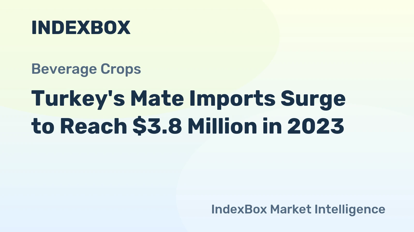Turkey's Mate Imports Surge to Reach $3.8 Million in 2023