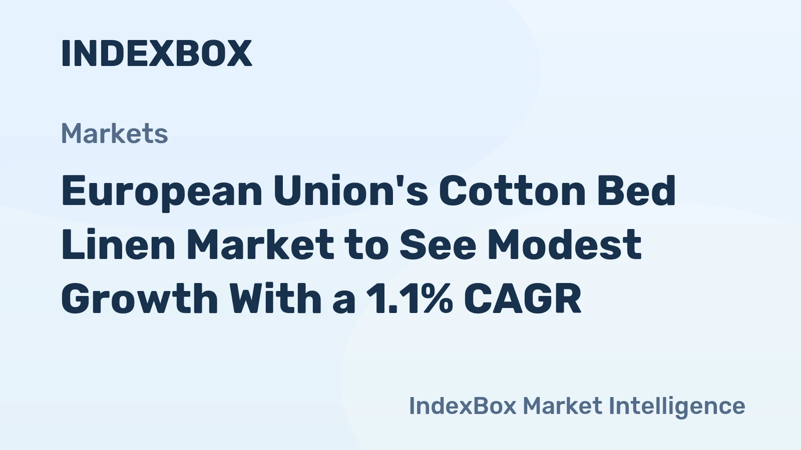 European Union's Cotton Bed Linen Market to See Modest Growth With a 1.1% CAGR