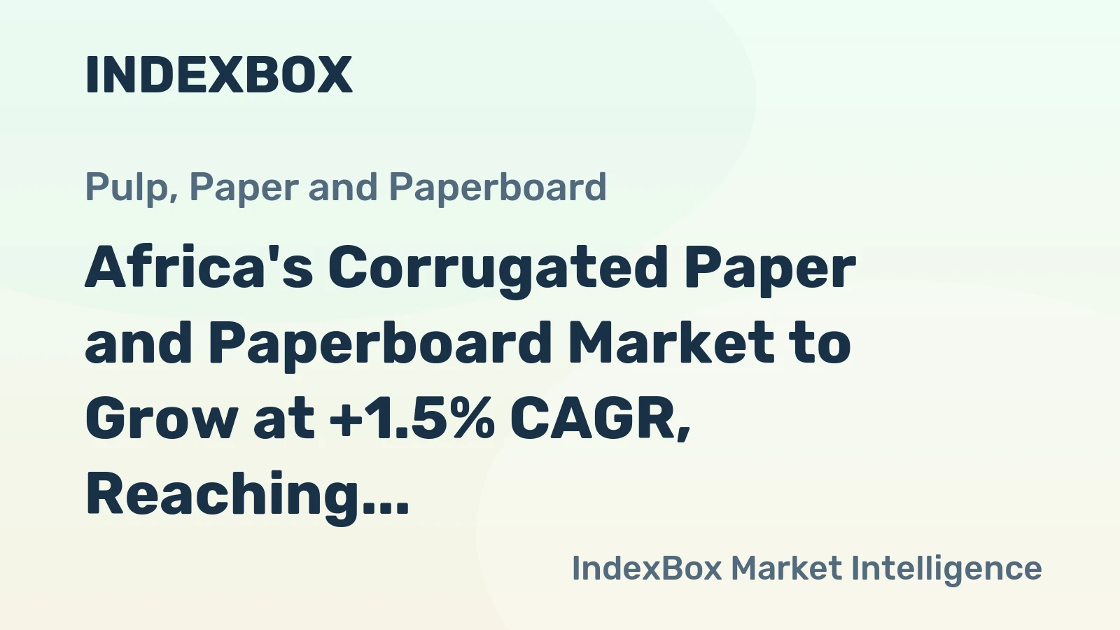 Africa's Corrugated Paper and Paperboard Market to Grow at +1.5% CAGR, Reaching $7.7B by 2035