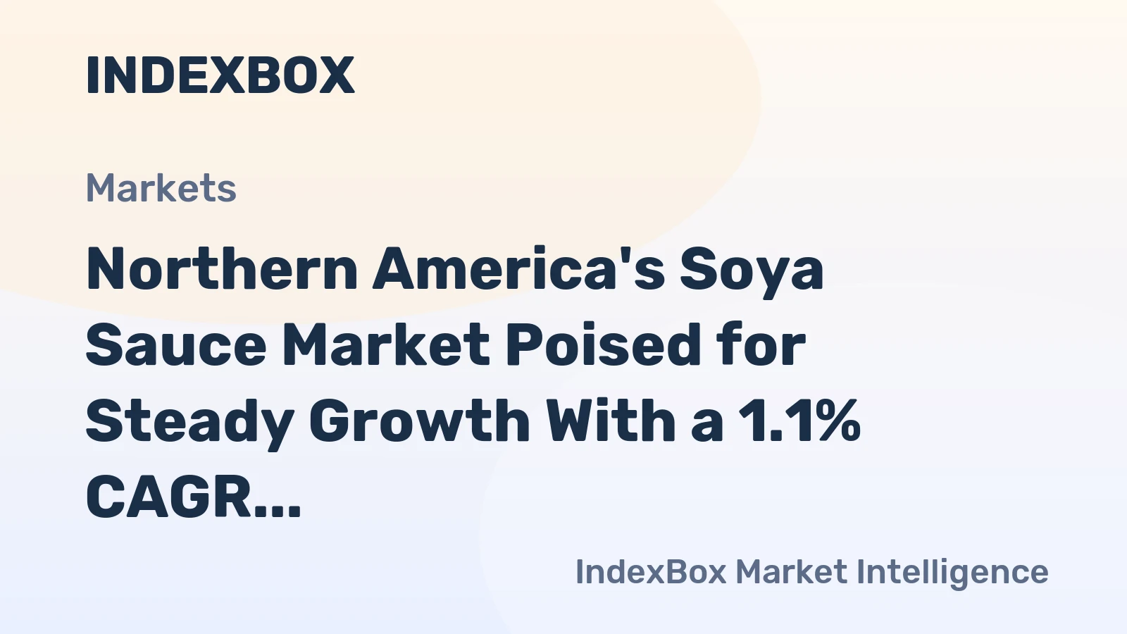 Northern America's Soya Sauce Market Poised for Steady Growth With a 1.1% CAGR in Value