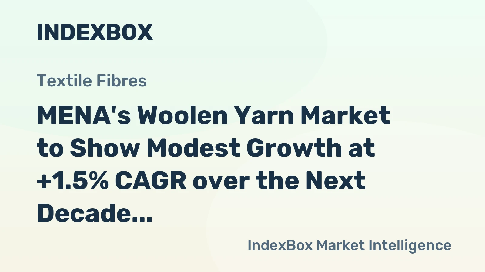 MENA's Woolen Yarn Market to Show Modest Growth at +1.5% CAGR over the Next Decade