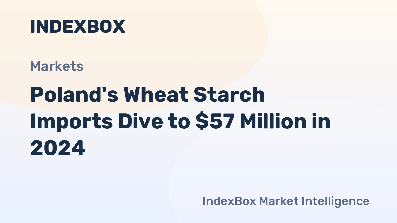 Poland's Wheat Starch Imports Dive to $57 Million in 2024