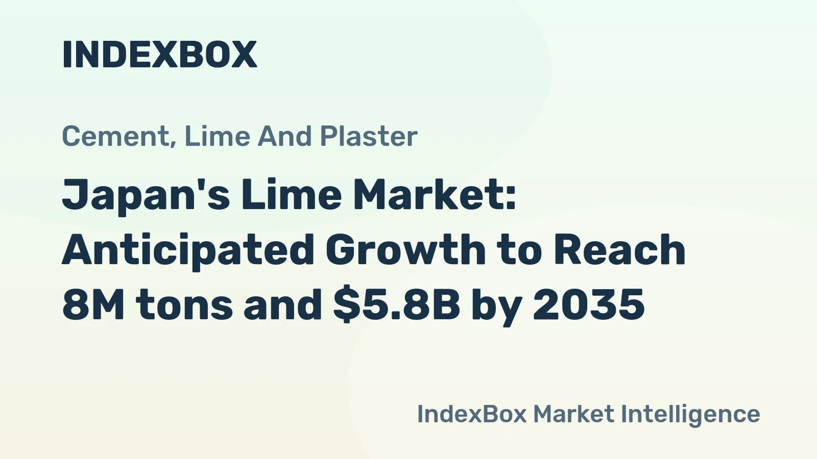 Japan's Lime Market: Anticipated Growth to Reach 8M tons and $5.8B by 2035