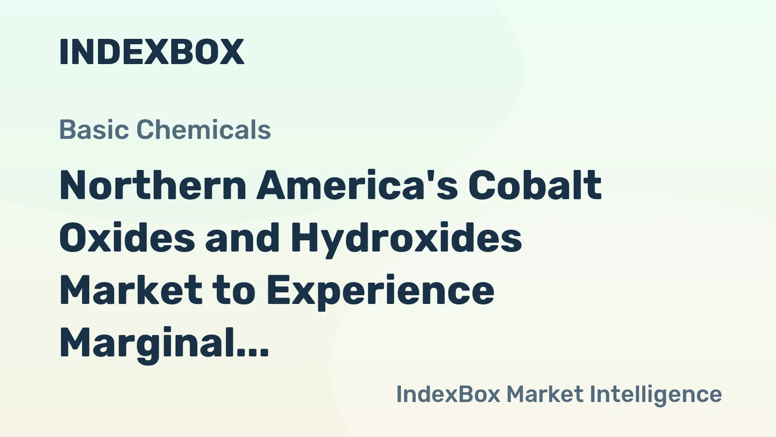 Northern America's Cobalt Oxides and Hydroxides Market to Experience Marginal Growth with CAGR of +0.1% from 2024 to 2035
