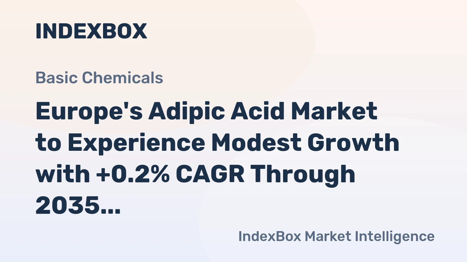 Europe's Adipic Acid Market to Experience Modest Growth with +0.2% CAGR Through 2035, Reaching $3B Value