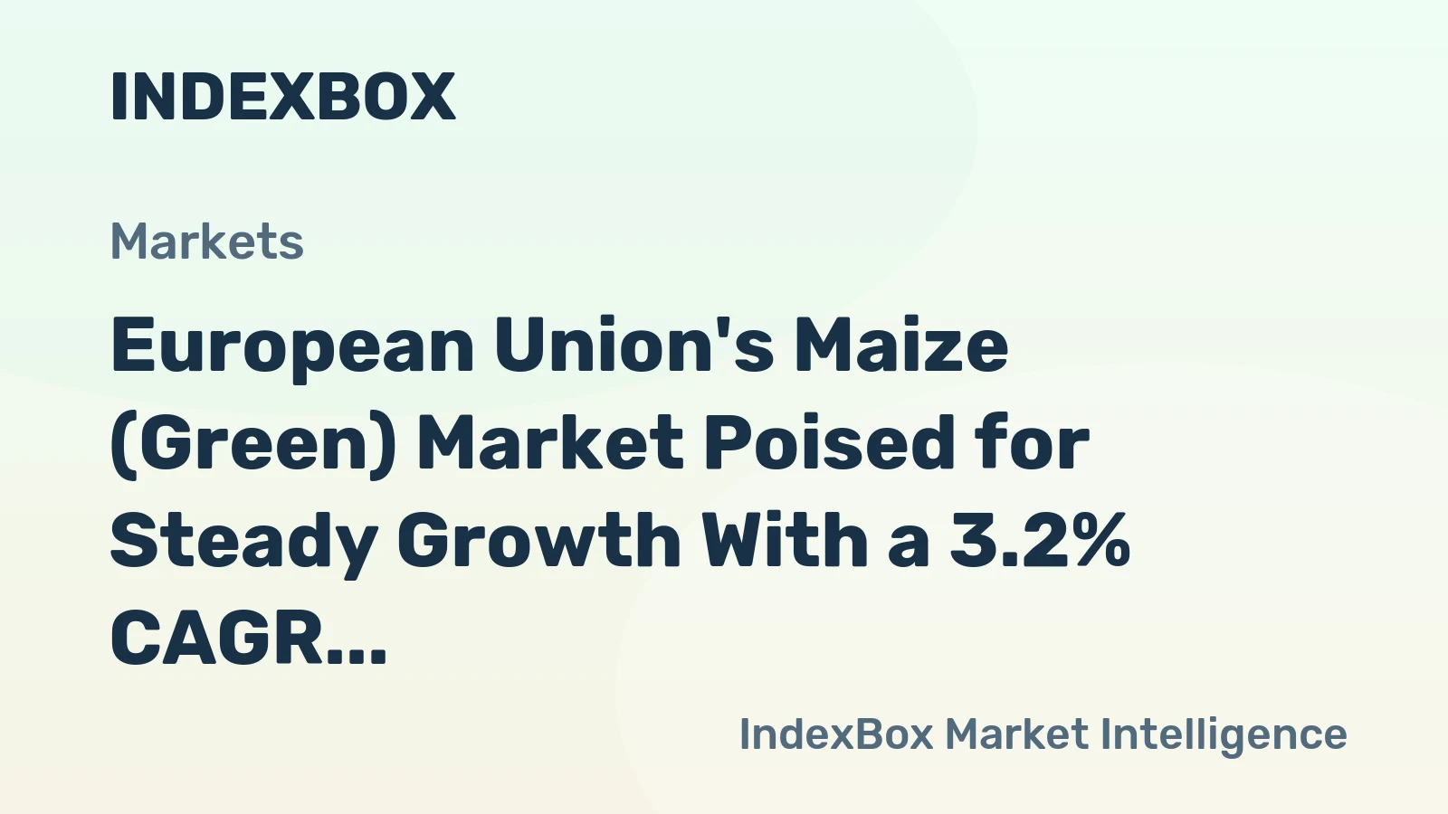 European Union's Maize (Green) Market Poised for Steady Growth With a 3.2% CAGR in Value Through 2035