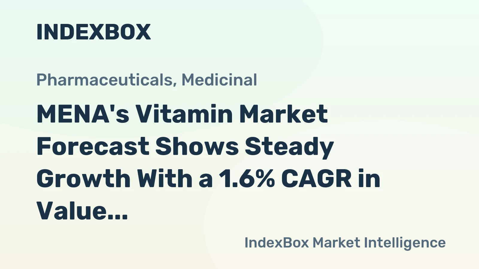 MENA's Vitamin Market Forecast Shows Steady Growth With a 1.6% CAGR in Value