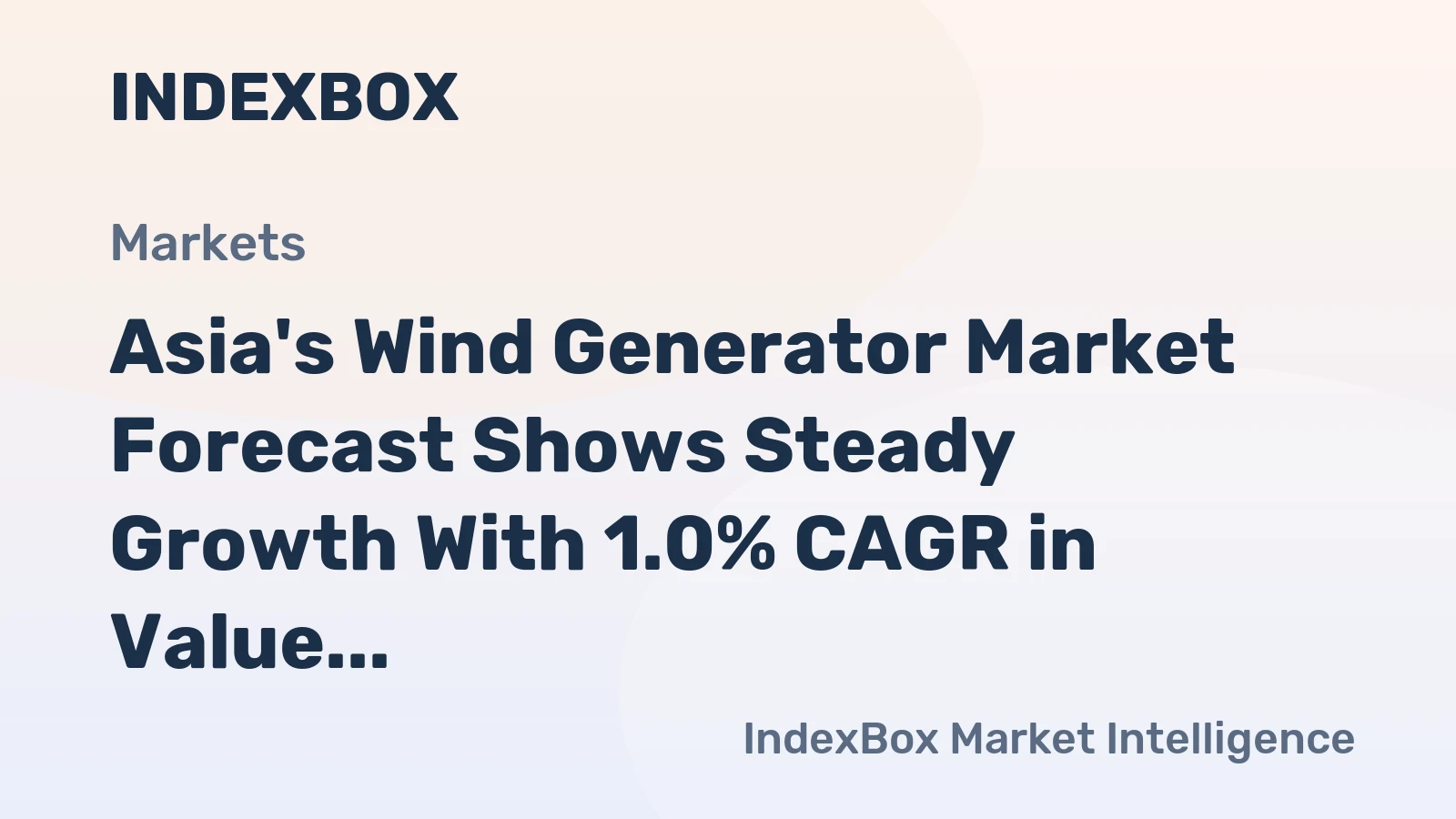 Asia's Wind Generator Market Forecast Shows Steady Growth With 1.0% CAGR in Value Through 2035