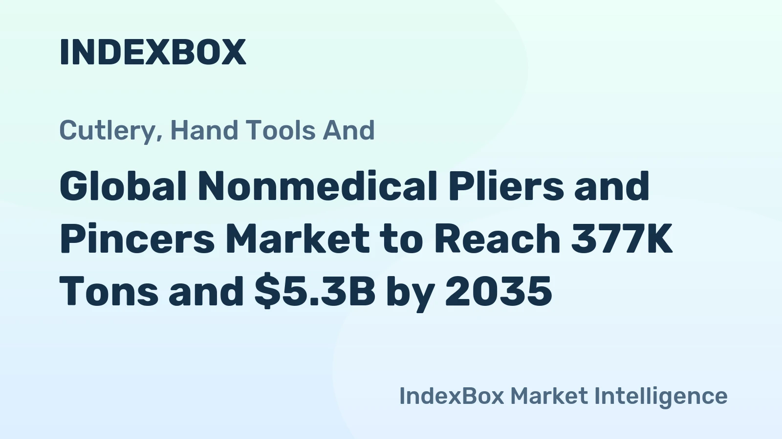 Global Nonmedical Pliers and Pincers Market to Reach 377K Tons and $5.3B by 2035