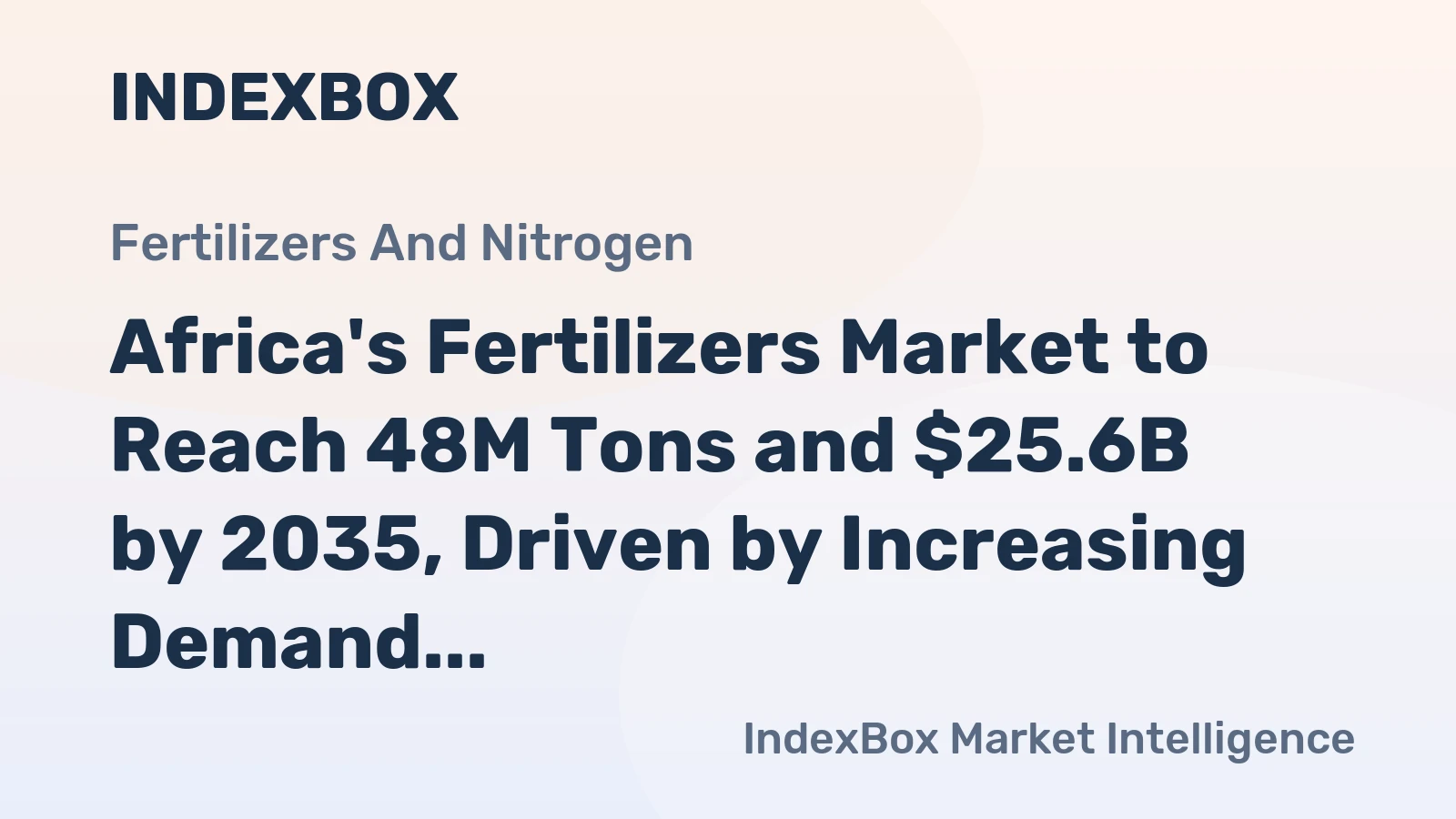 Africa's Fertilizers Market to Reach 48M Tons and $25.6B by 2035, Driven by Increasing Demand