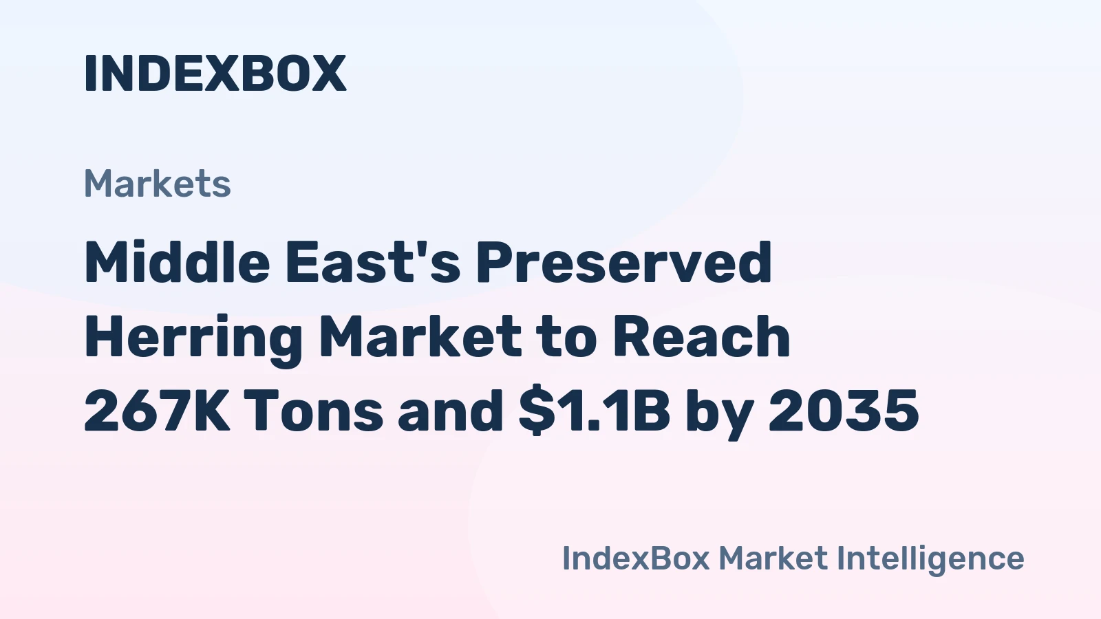 Middle East's Preserved Herring Market to Reach 267K Tons and $1.1B by 2035