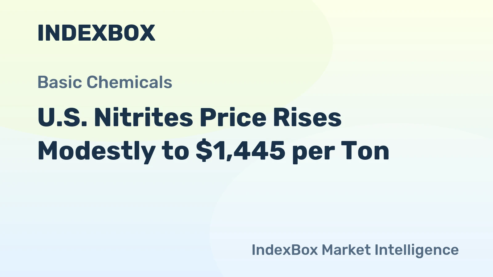 U.S. Nitrites Price Rises Modestly to $1,445 per Ton