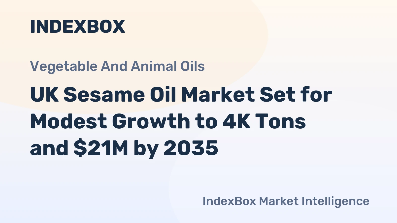 UK Sesame Oil Market Set for Modest Growth to 4K Tons and $21M by 2035