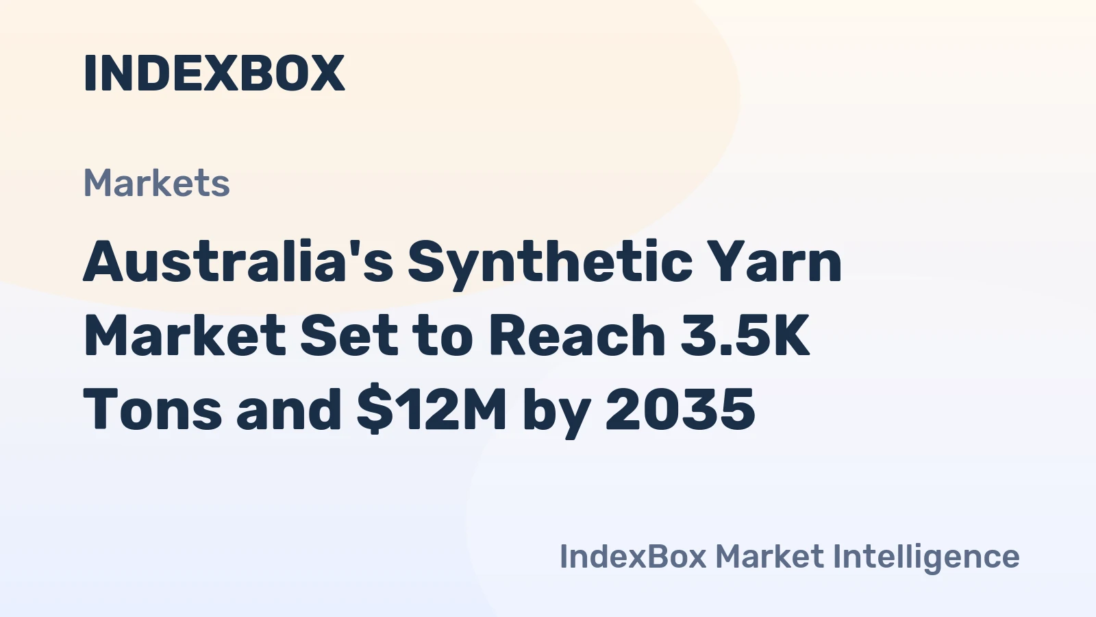 Australia's Synthetic Yarn Market Set to Reach 3.5K Tons and $12M by 2035