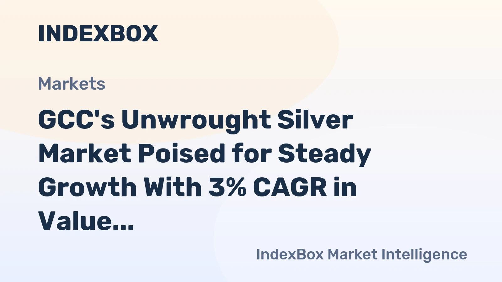 GCC's Unwrought Silver Market Poised for Steady Growth With 3% CAGR in Value Through 2035