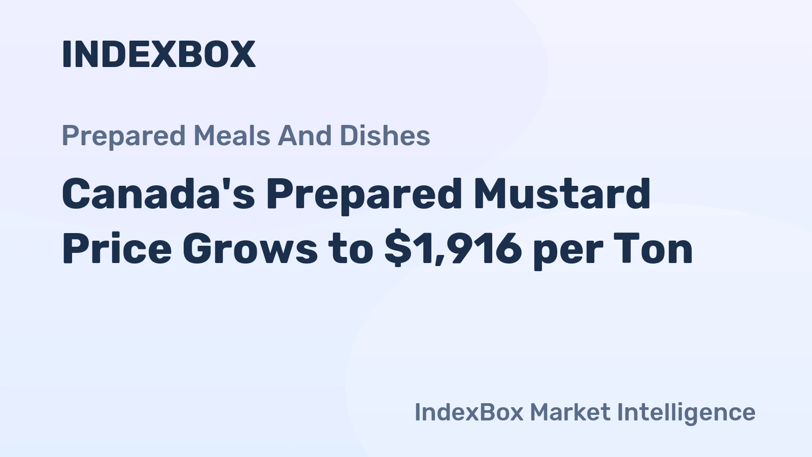 Canada's Prepared Mustard Price Grows to $1,916 per Ton