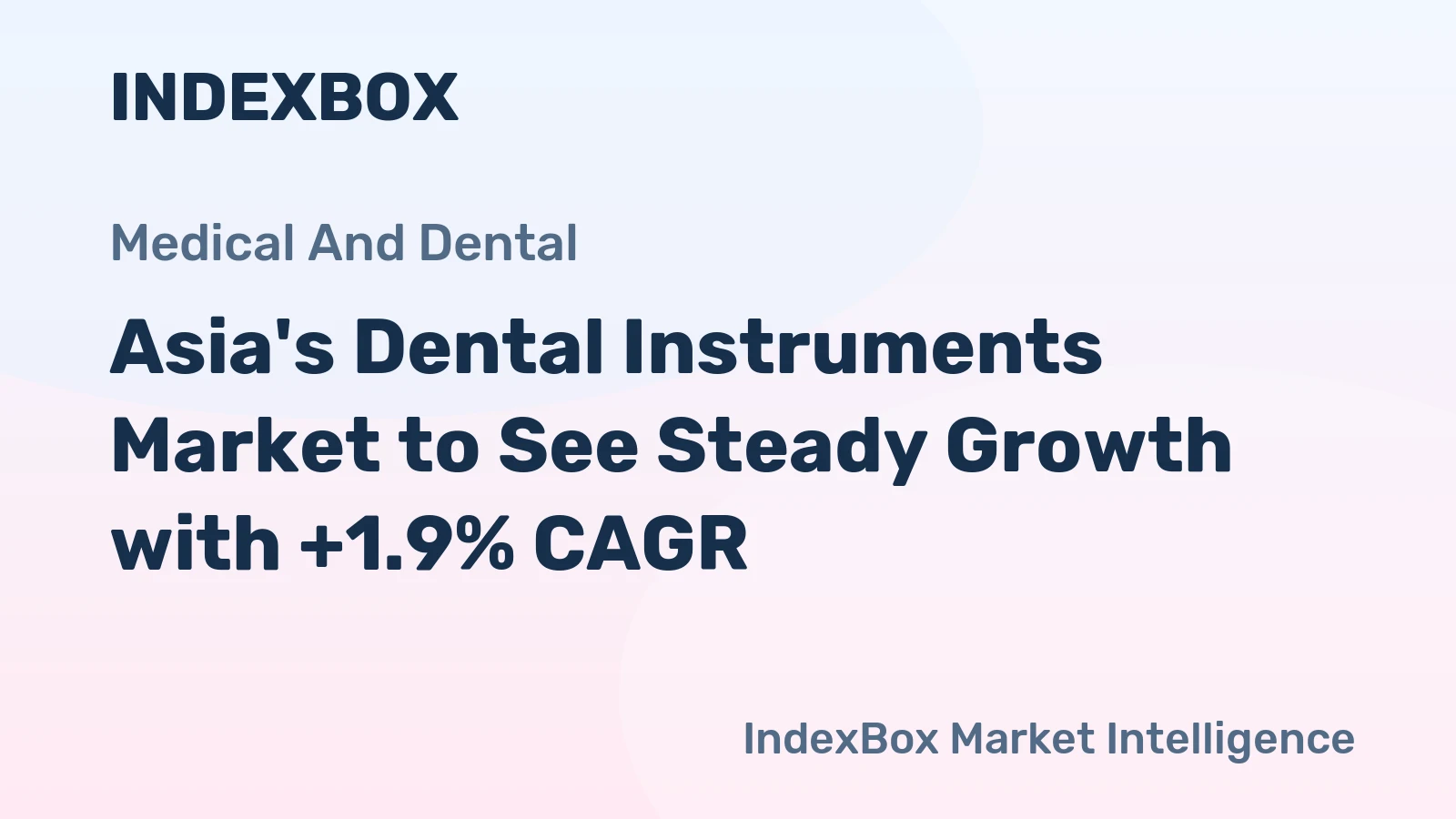 Asia's Dental Instruments Market to See Steady Growth with +1.9% CAGR