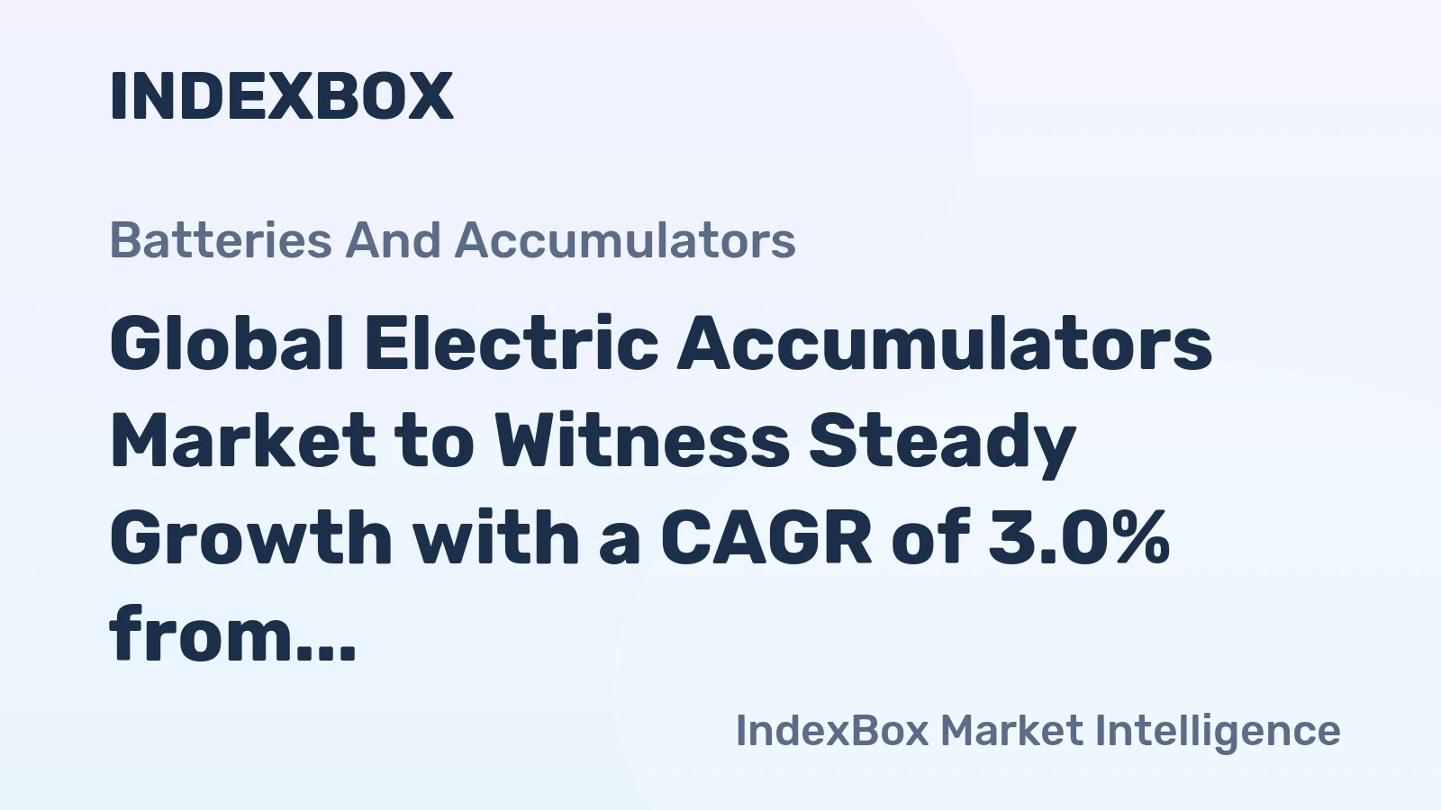 Global Electric Accumulators Market to Witness Steady Growth with a CAGR of 3.0% from 2024 to 2035