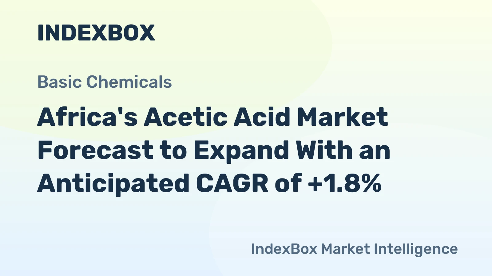 Africa's Acetic Acid Market Forecast to Expand With an Anticipated CAGR of +1.8%
