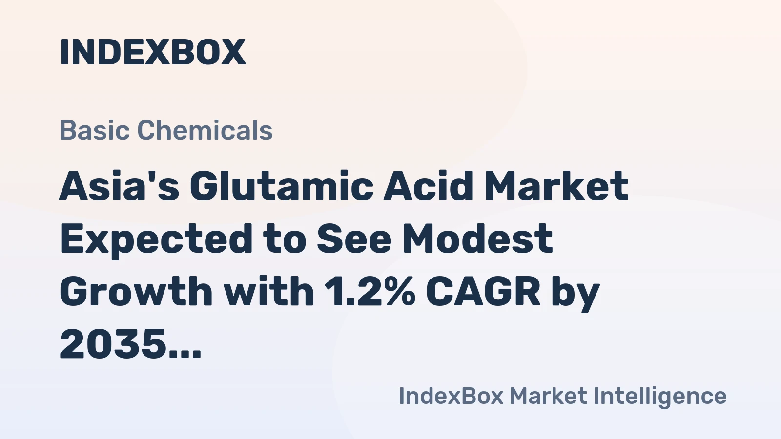 Asia's Glutamic Acid Market Expected to See Modest Growth with 1.2% CAGR by 2035