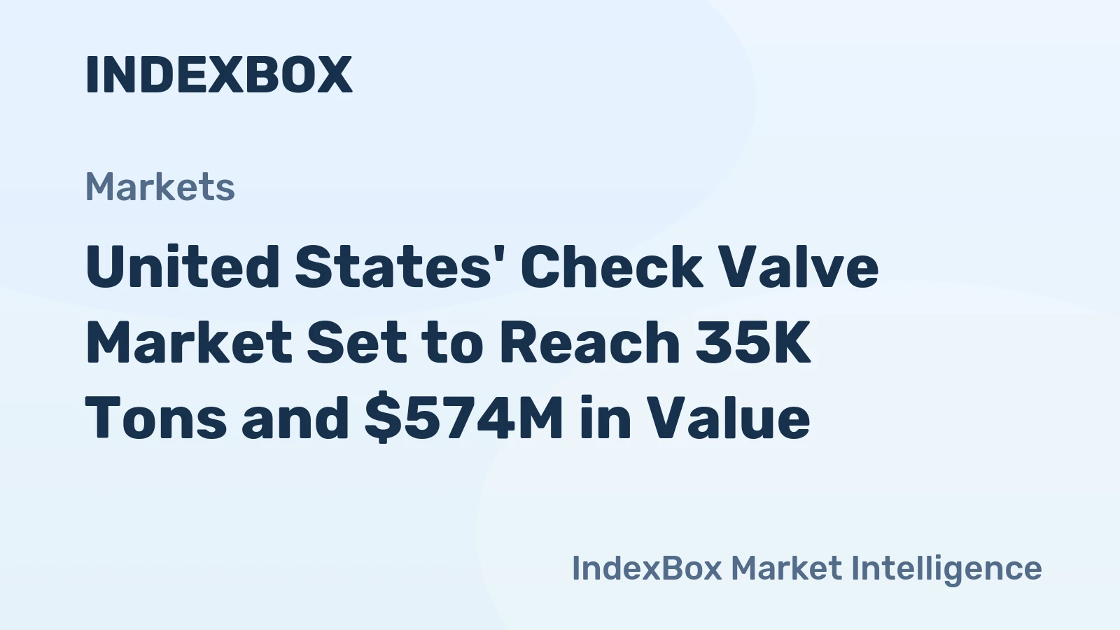 United States' Check Valve Market Set to Reach 35K Tons and $574M in Value