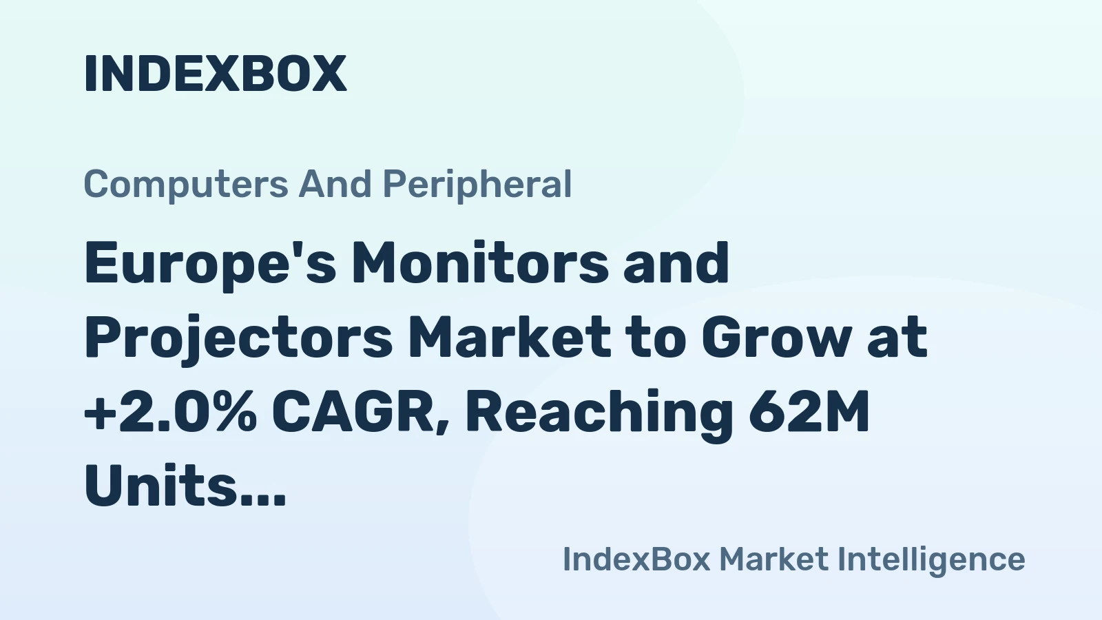 Europe's Monitors and Projectors Market to Grow at +2.0% CAGR, Reaching 62M Units by 2035