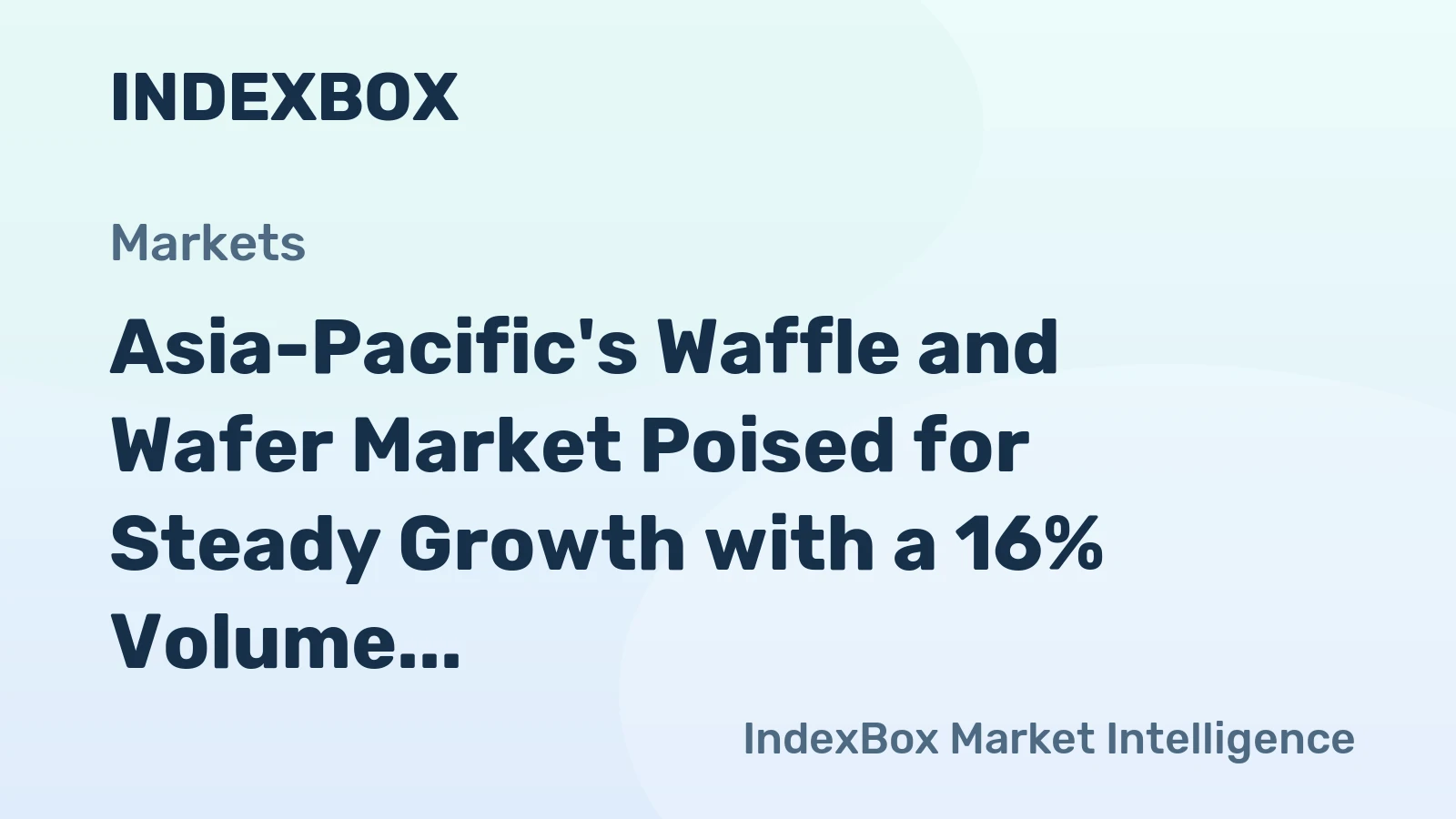 Asia-Pacific's Waffle and Wafer Market Poised for Steady Growth with a 16% Volume CAGR Through 2035