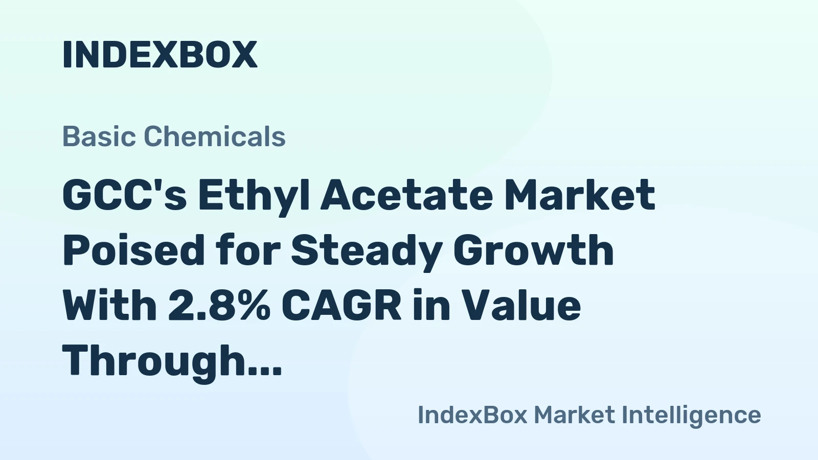 GCC's Ethyl Acetate Market Poised for Steady Growth With 2.8% CAGR in Value Through 2035