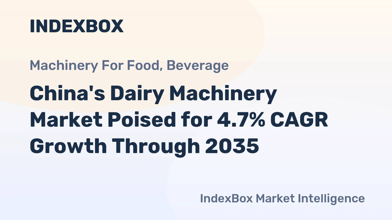 China's Dairy Machinery Market Poised for 4.7% CAGR Growth Through 2035
