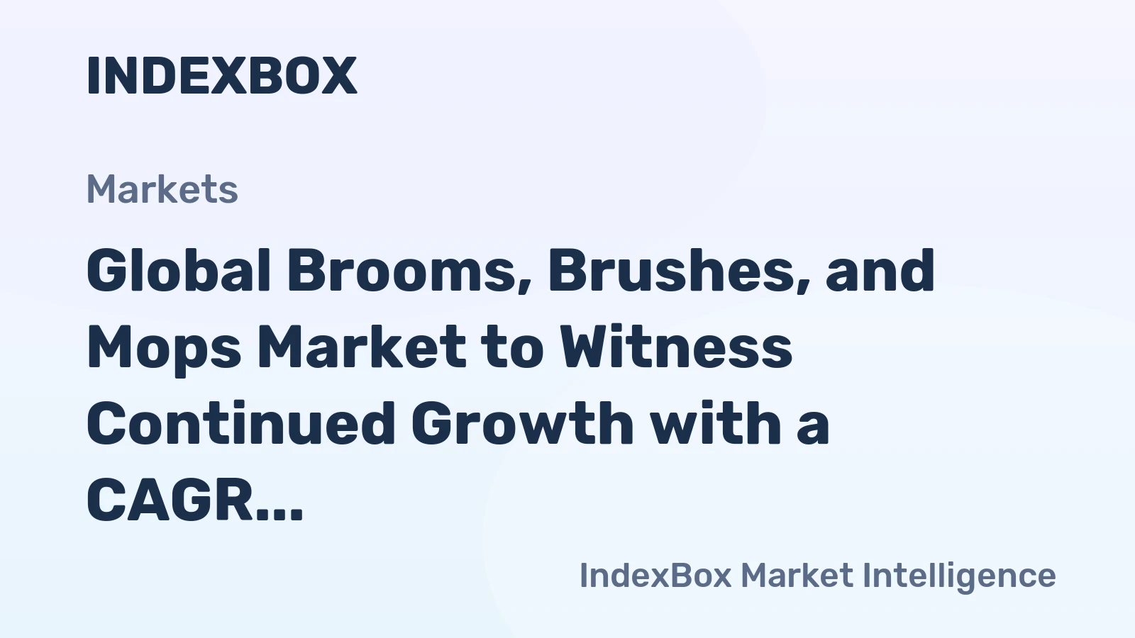 Global Brooms, Brushes, and Mops Market to Witness Continued Growth with a CAGR of +3.2% from 2024 to 2035