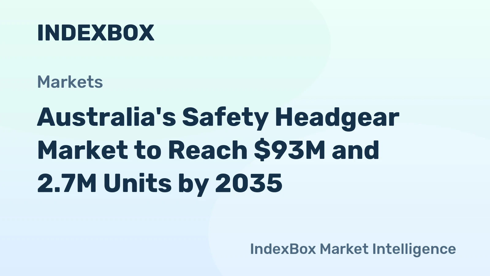 Australia's Safety Headgear Market to Reach $93M and 2.7M Units by 2035