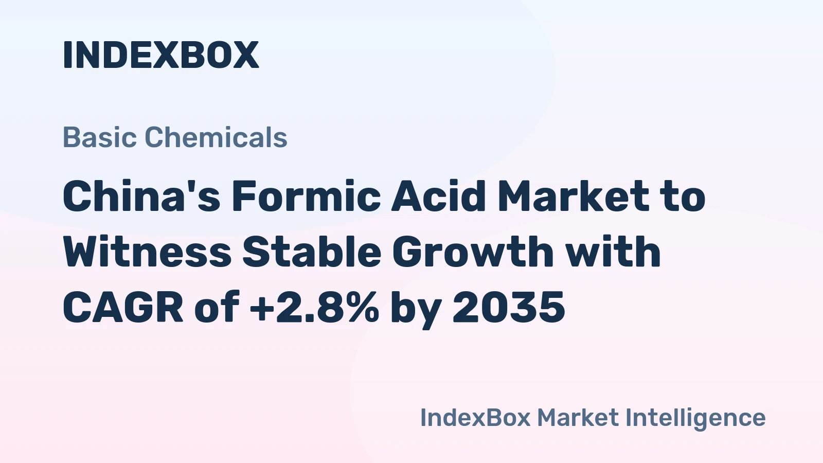 China's Formic Acid Market to Witness Stable Growth with CAGR of +2.8% by 2035