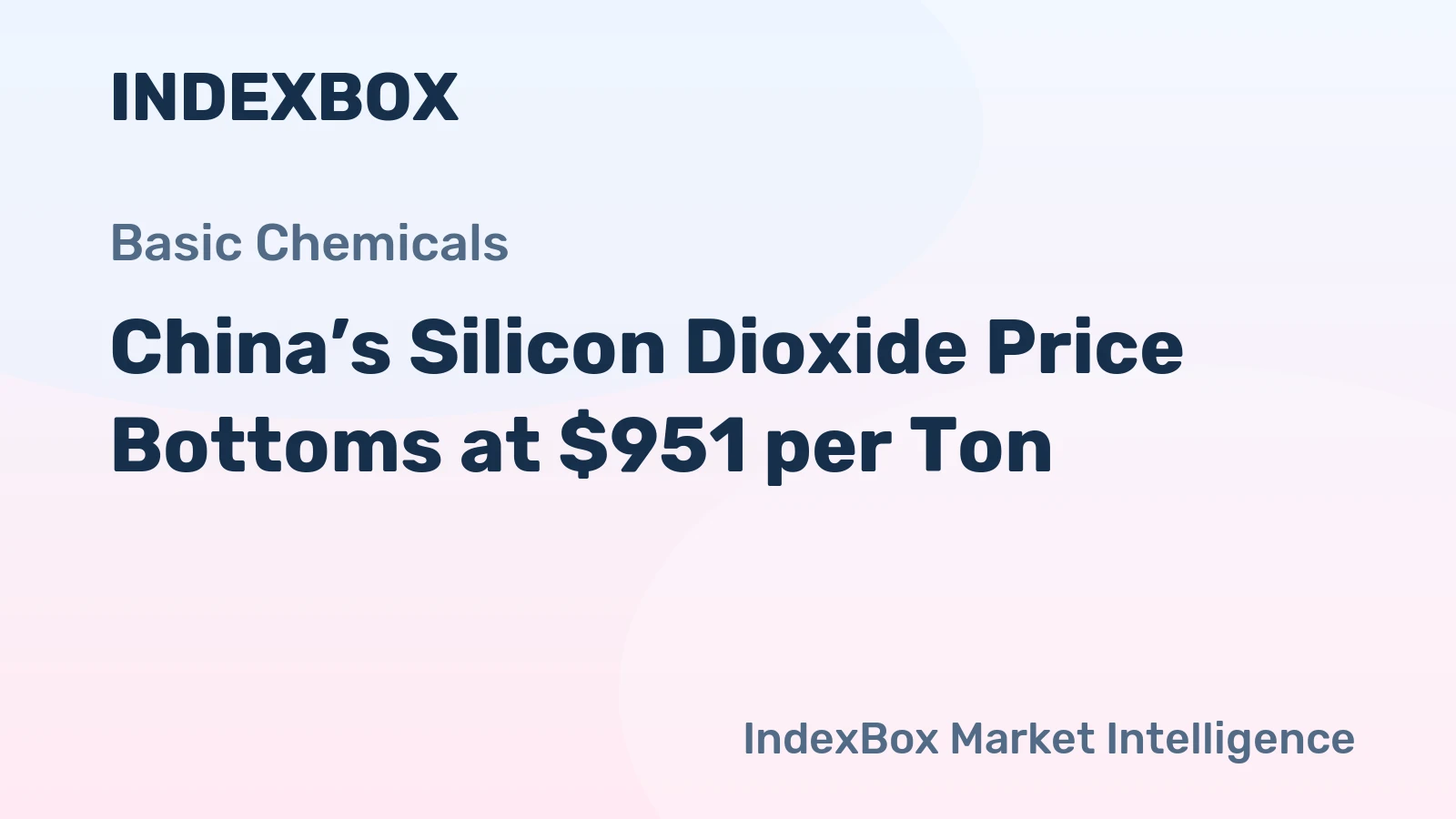 China’s Silicon Dioxide Price Bottoms at $951 per Ton