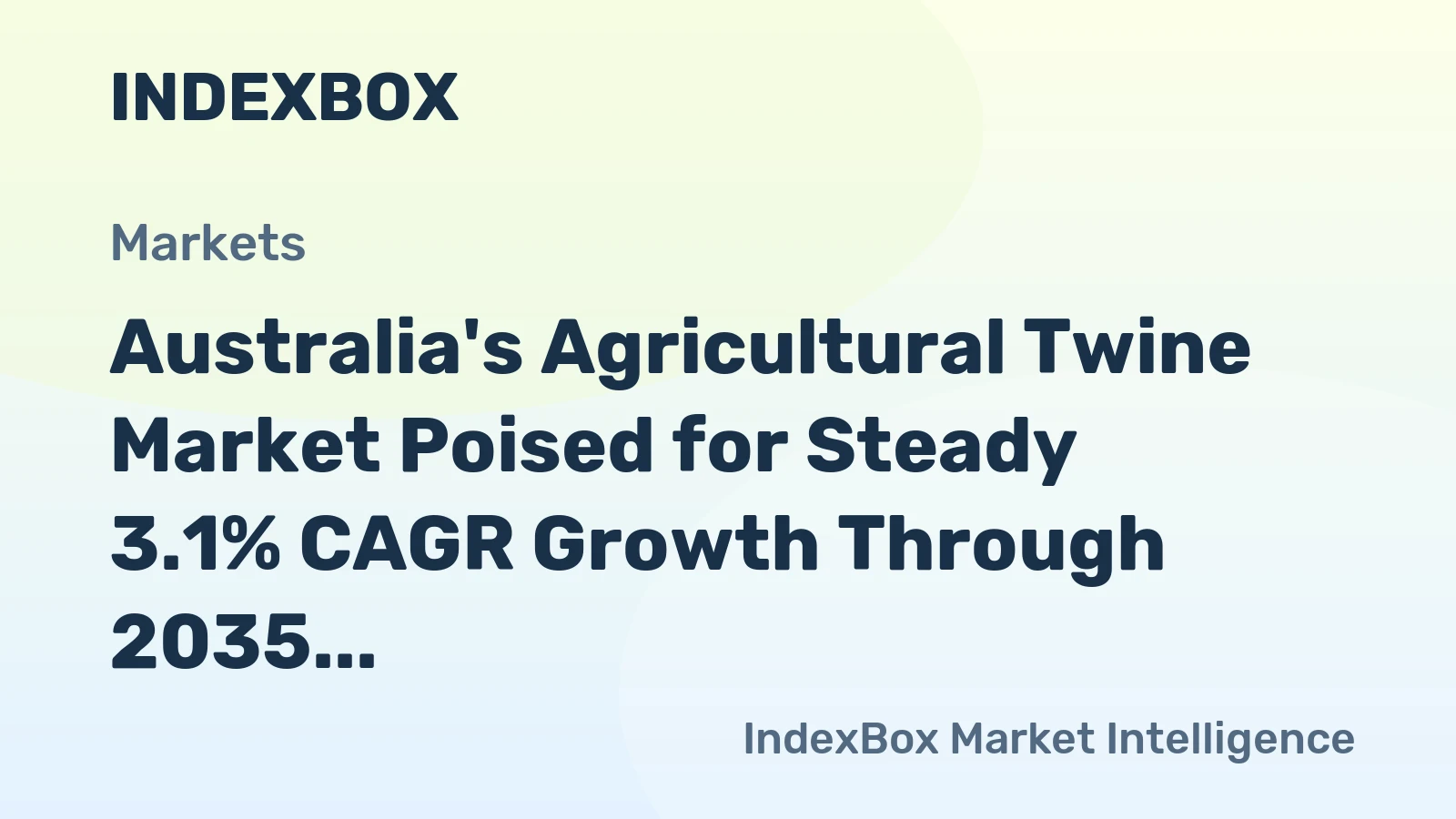 Australia's Agricultural Twine Market Poised for Steady 3.1% CAGR Growth Through 2035